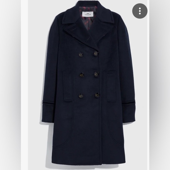 Coach | Jackets & Coats | Coach Tailored Wool Coat Peacoat Navy | Poshmark